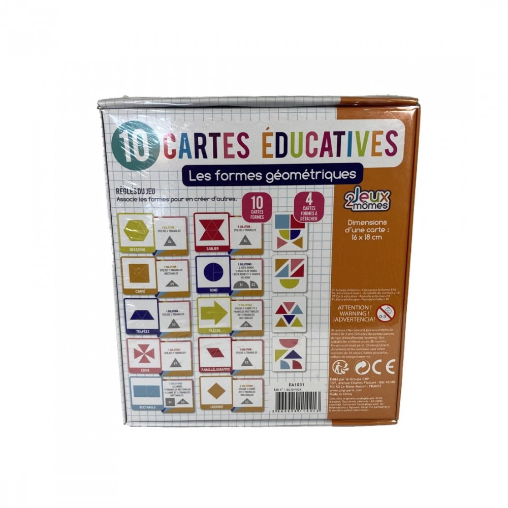 Cartes éducatives Les formes géométriques