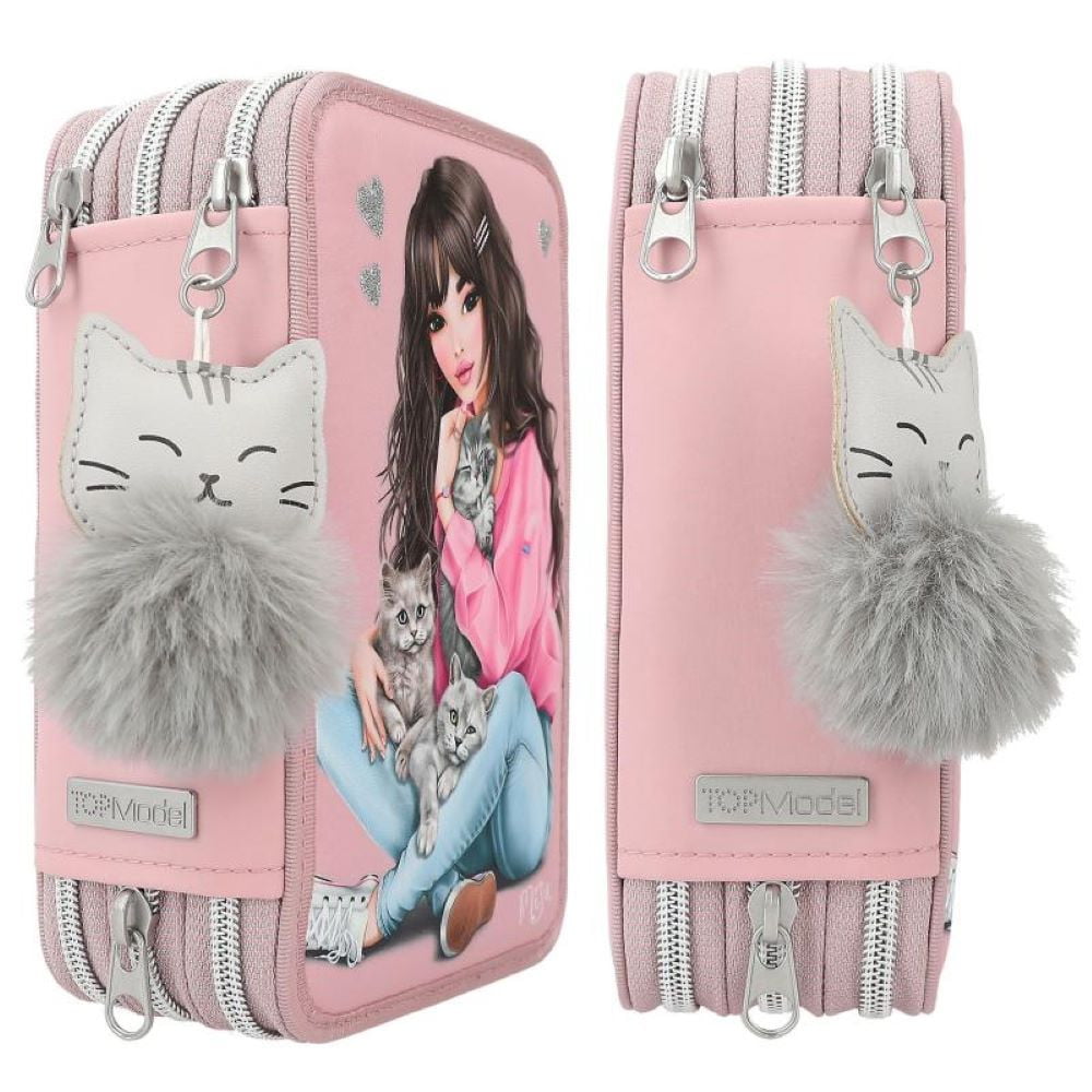 TOPModel Trousse 3 compartiments chaton